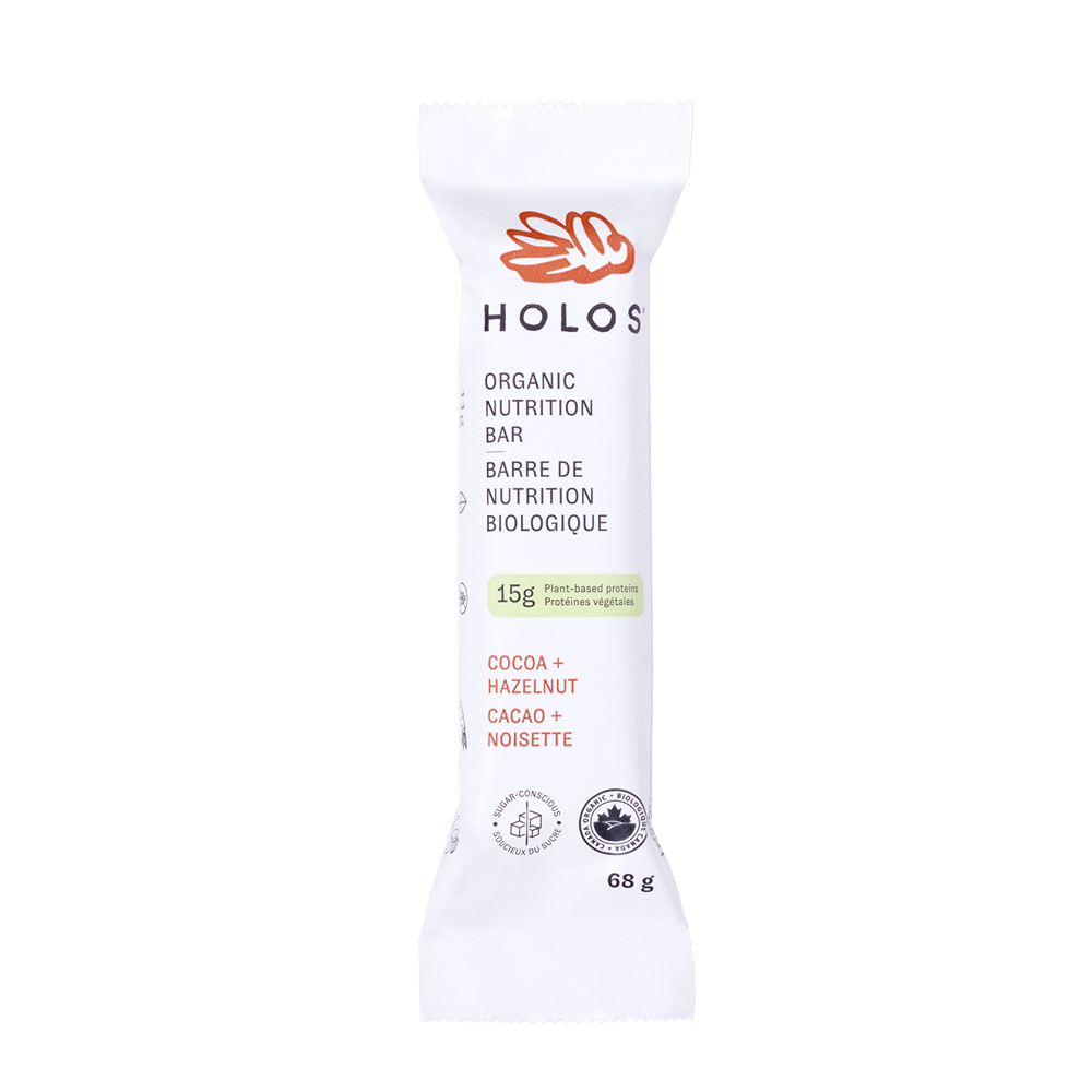 Organic Nutrition Bar | Cocoa + Hazelnut Flavour | HOLOS